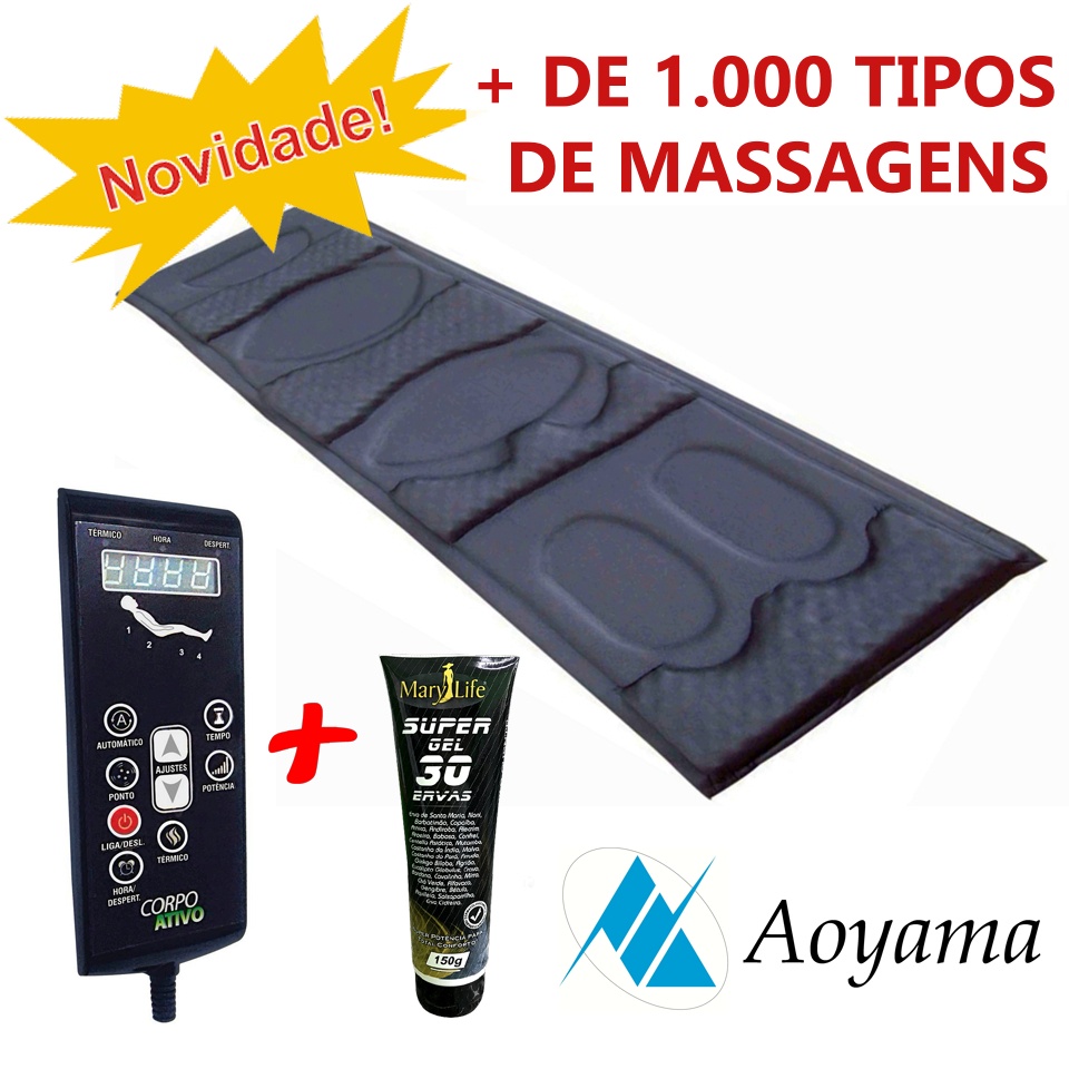 Kit Colchonete Rabatan Magnético Infravermelho 1000 Tipos de Massagens ...