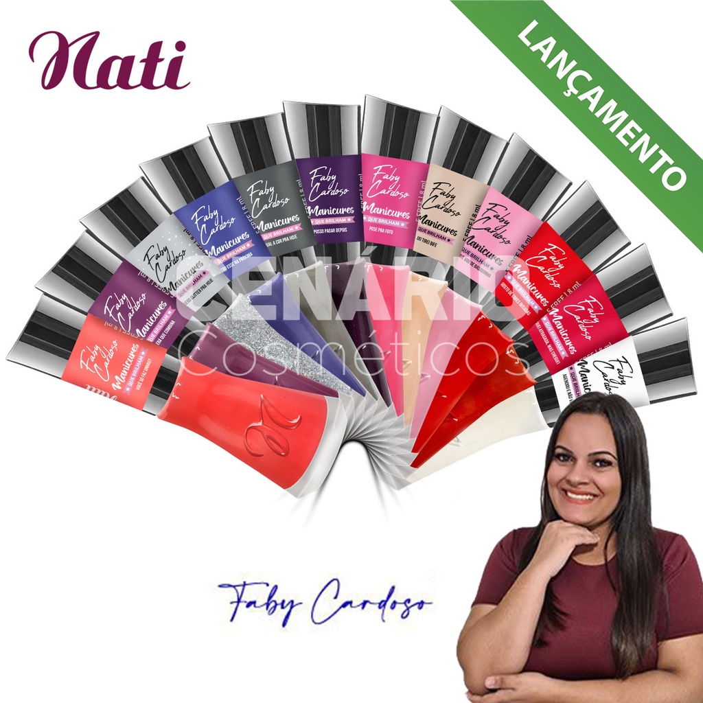 NOVO KIT Esmalte Nati Faby Cardoso Coleção MANICURES QUE BRILHAM ...
