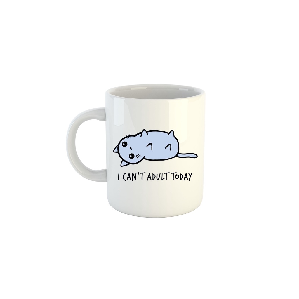 Caneca Cat - I Can't Adult Today | Shopee Brasil