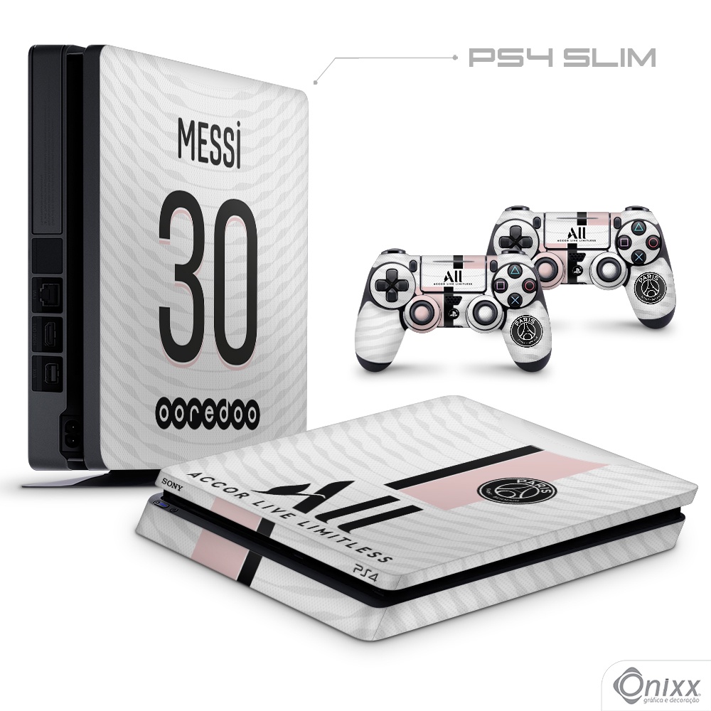 Skin PS4 SLIM Adesiva Messi PSG Uniforme Rosa 21/22 | Shopee Brasil