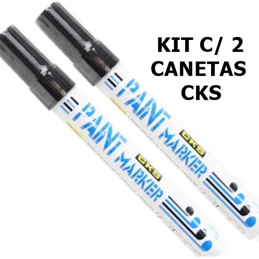 Caneta Paint Marker Cks Preto Pinta Rejunte Kit C/ 2 Unid. | Shopee Brasil