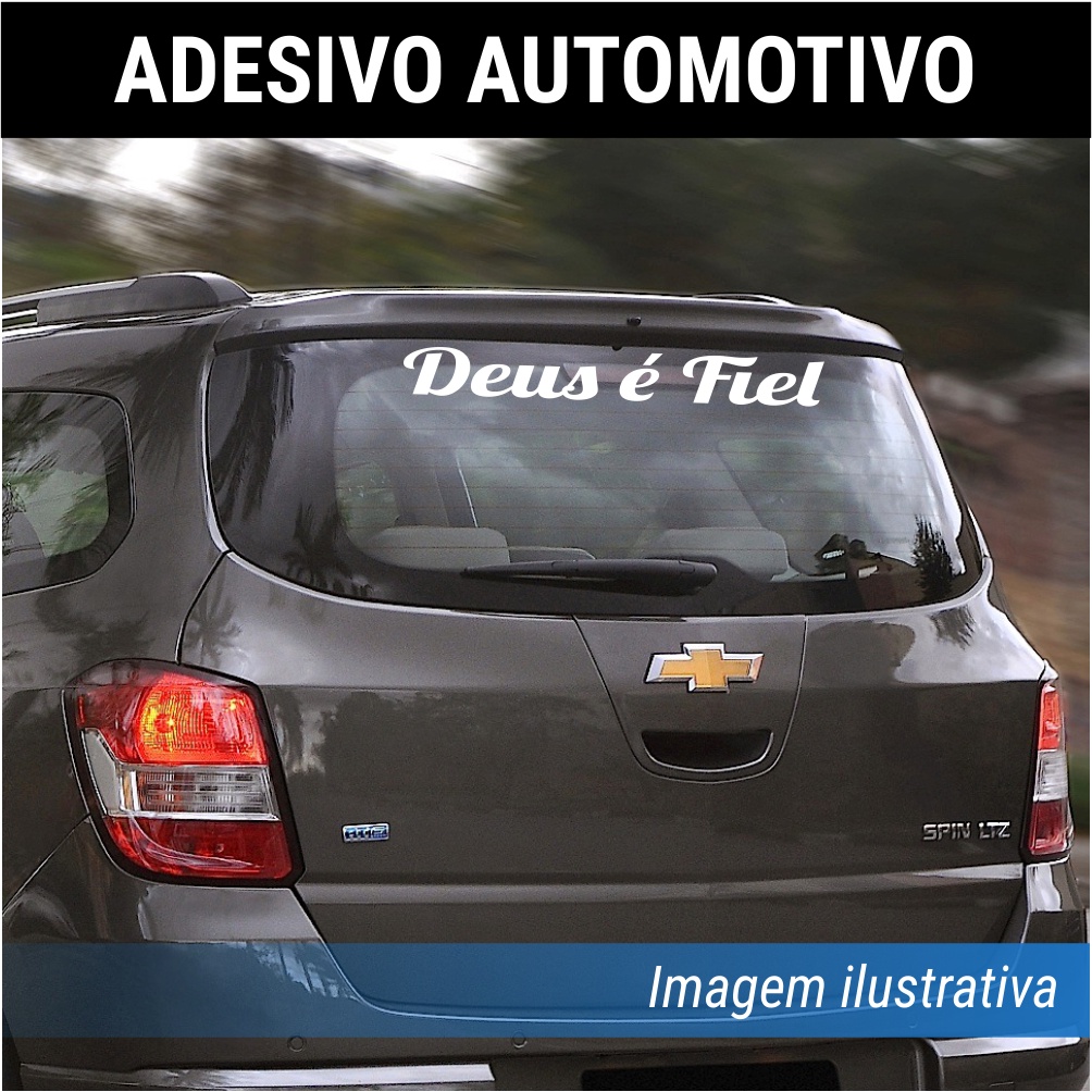 Adesivo De Carro 47cm - Deus É Fiel - Branco - Parabrisa, Lataria, Vidro | Shopee Brasil