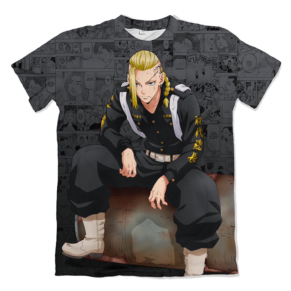 Camisa Anime Tokyo Revengers Touman Draken Cinza | Shopee Brasil