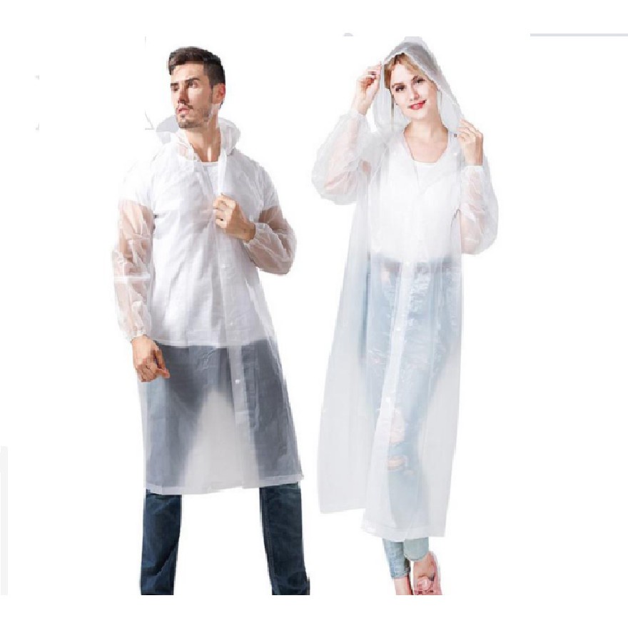 Roupa Capa De Chuva Adulto Com Touca Regulável Branco Pvc | Shopee Brasil