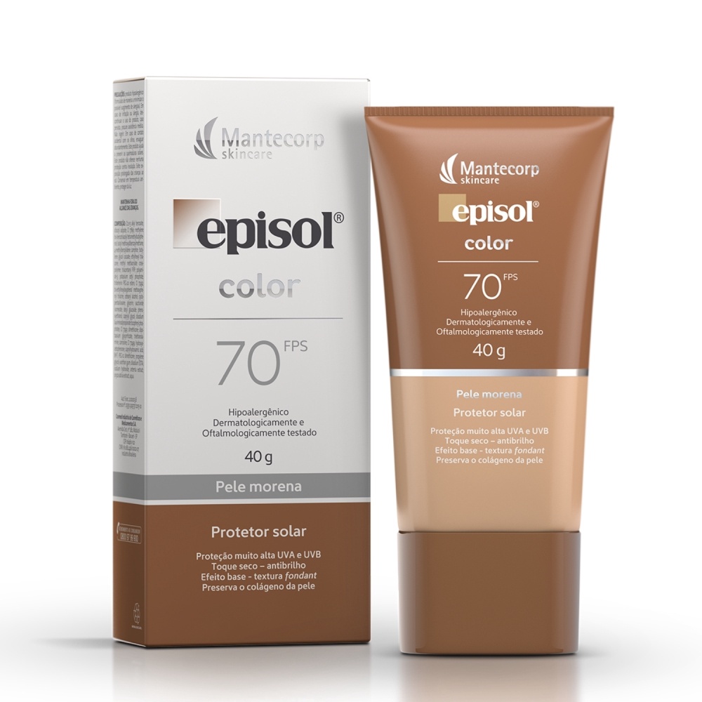Protetor Solar Episol Color Tom 3 Médio FPS70 40mL | Shopee Brasil