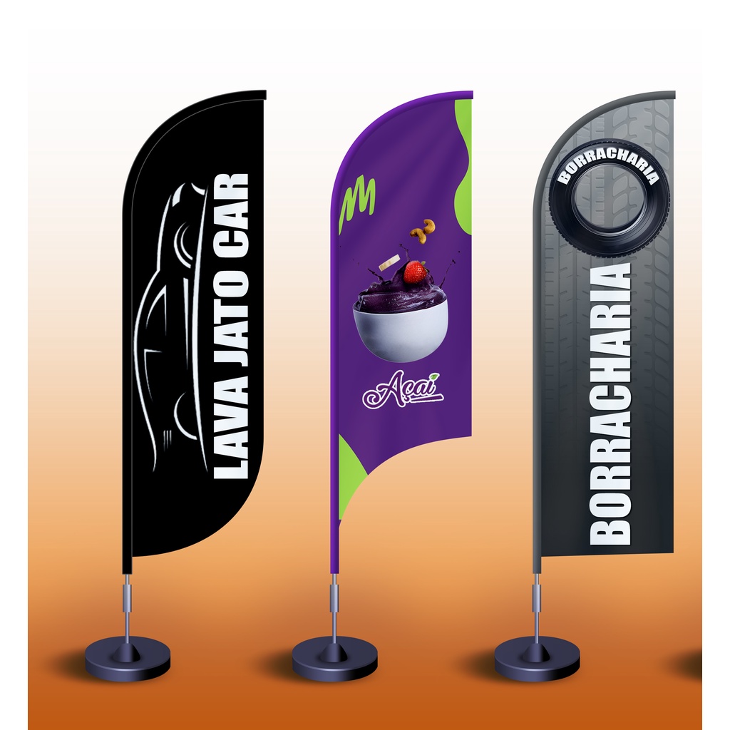 Wind Flag Banner Completo (2 metros) | Shopee Brasil