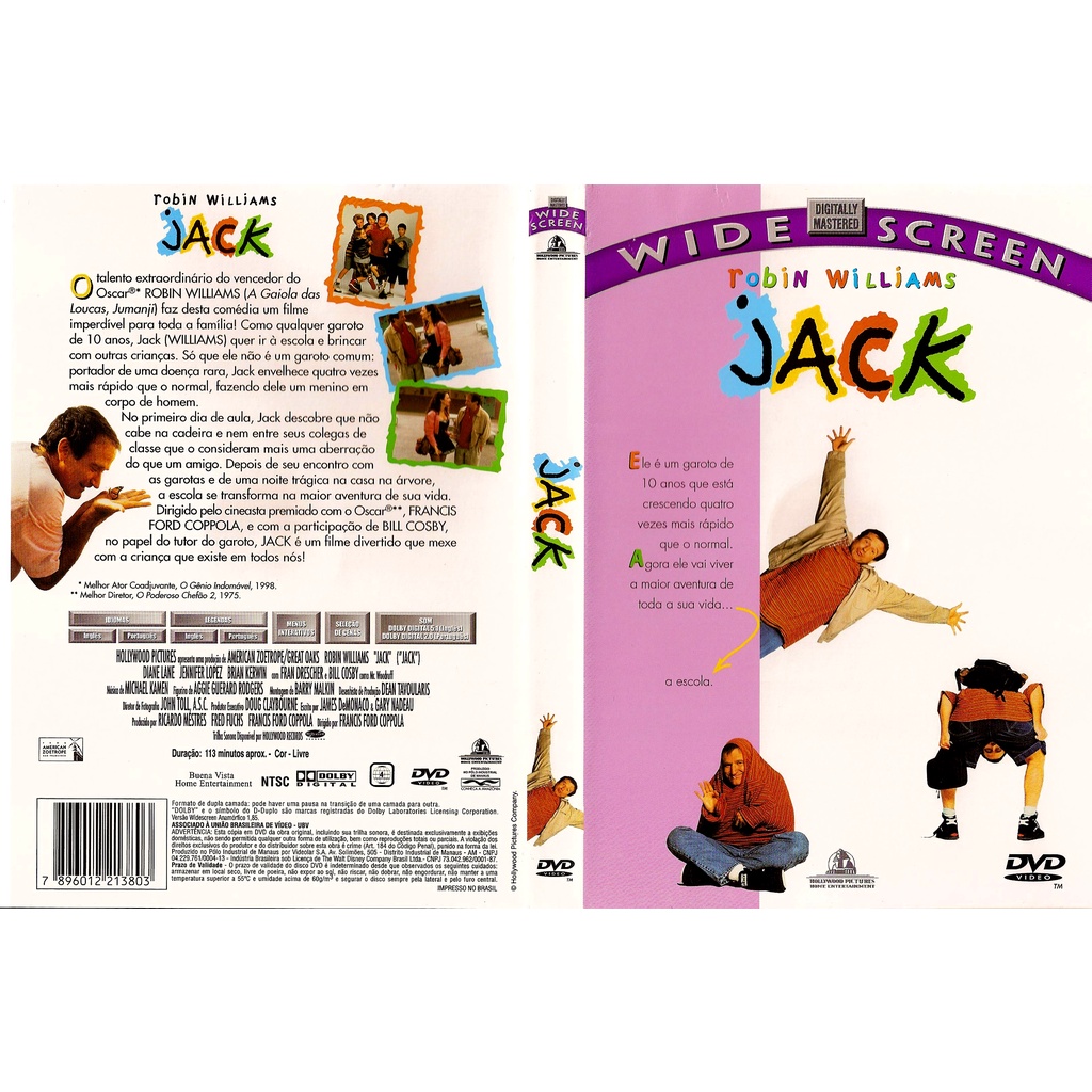 Dvd Jack - Robin Williams - (Novo/Lacrado/Original) | Shopee Brasil