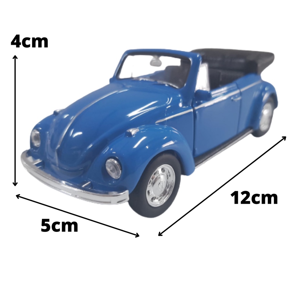 Volkswagen Fusca Conversível Miniatura Escala 1/34 | Shopee Brasil