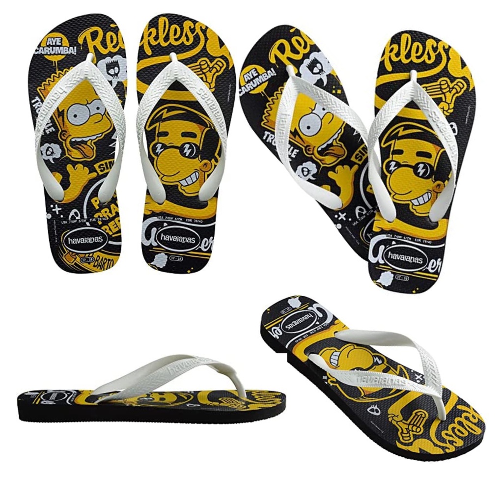 sandalia chinelo havaianas simpsons original | Shopee Brasil