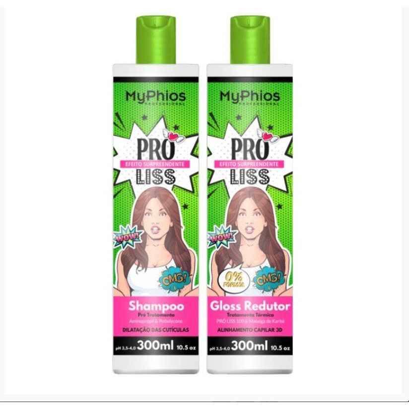 Kit Progressiva Shampoo E Gloss 300ml Proliss - Myphios | Shopee Brasil