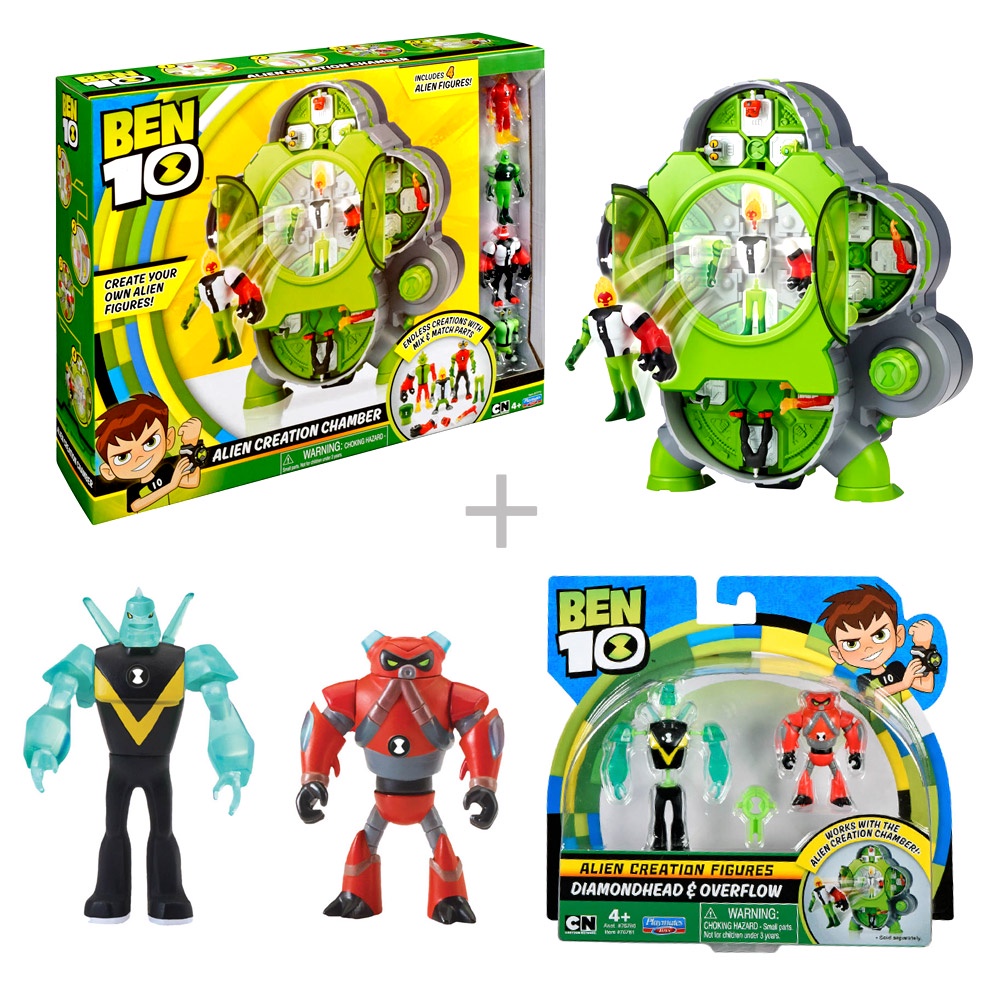 Kit Ben 10 - Câmara De Criação Alien + Diamante E Enxurrada | Shopee Brasil