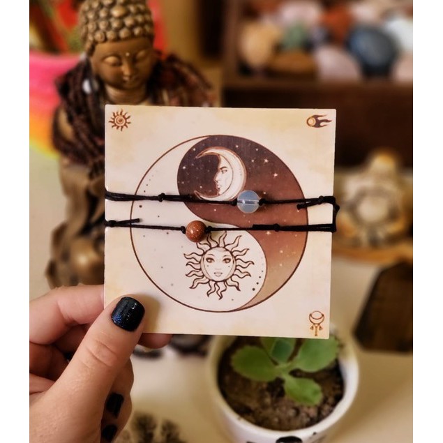 Pulseiras Amizade / Casal - Sol e Lua | Shopee Brasil