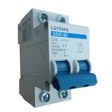 Disjuntor BIPOLAR DIN Curva C 6A/10A/16A/20A/25A/32A/40A/50A/63A/70A/80A/100A - Lukma | Shopee ...