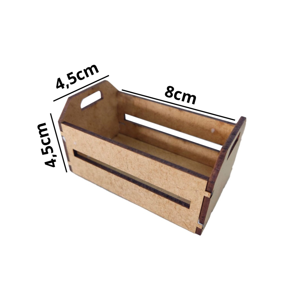 Kit 50 Mini Caixote de Feira em MDF cru Decoração Engradado | Shopee Brasil