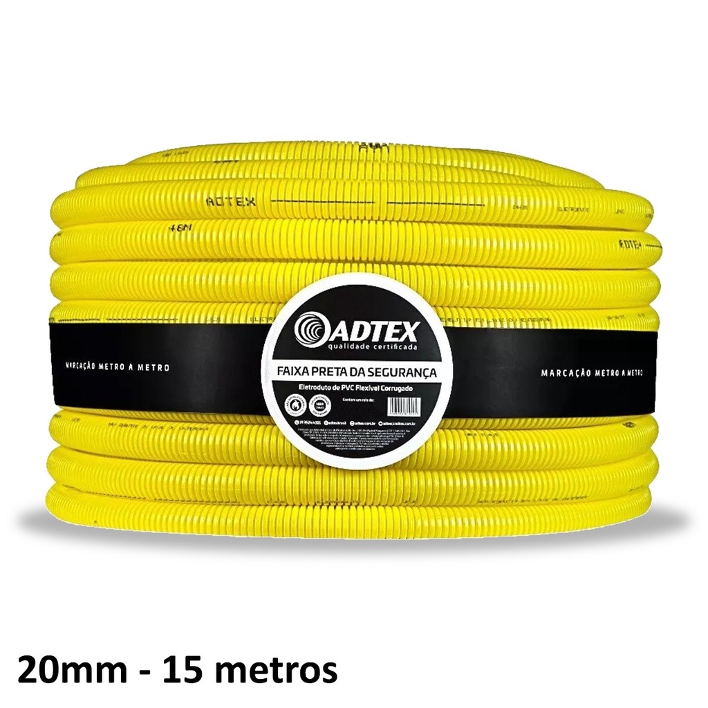 Conduite Adtex 20mm 1/2 Antichama 15m Corrugado Eletroduto | Shopee Brasil