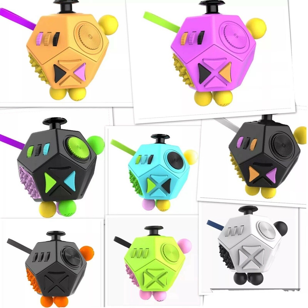 Fidget Cube Hexagon 12 Sides Desk Children’s Toy Adult Stress Relief ...