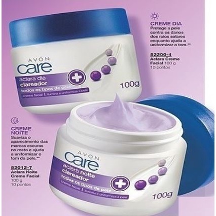 KIT ACLARA CLAREADOR FACIAL AVON DIA + NOITE 100G | Shopee Brasil