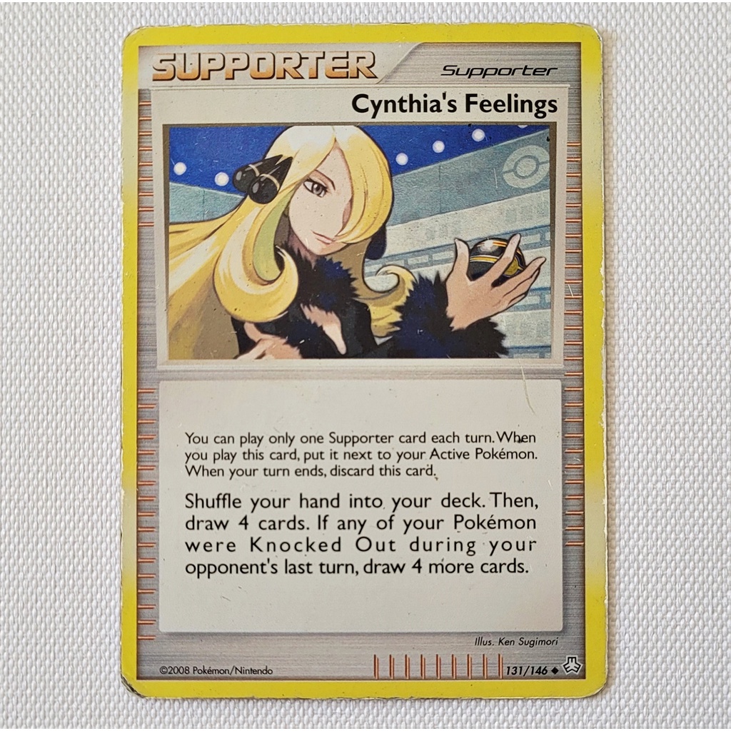 Carta Antiga Pokemon Cynthias Feelings 131146 Holo Rare Promo Diamond And Pearl Original Card