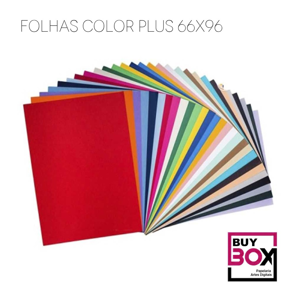 Papel color plus 120g 66x96 - diversas cores | Shopee Brasil