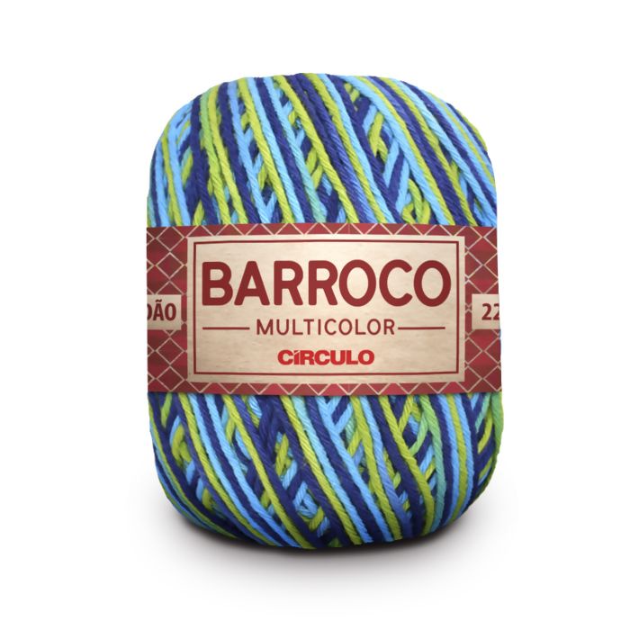 BARBANTE BARROCO MULTICOLOR 200g 226m - COR 9894 PAVÃO | Shopee Brasil