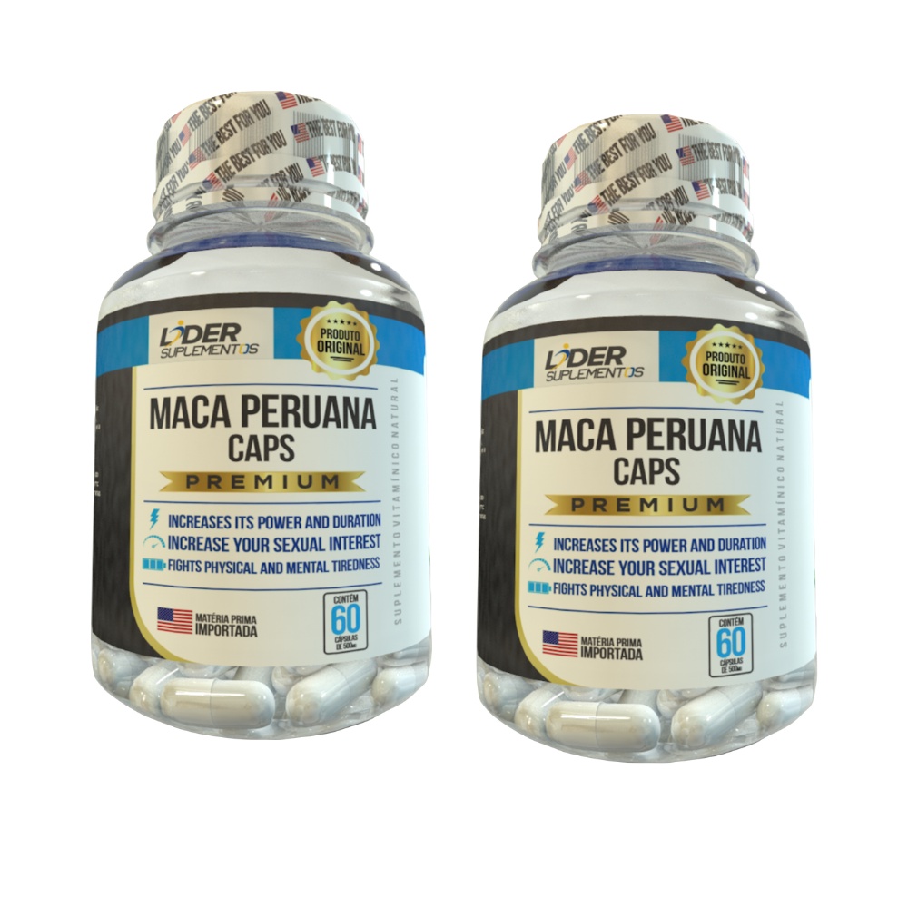Maca Peruana caps - 60 cápsulas 500mg - kit com 2 potes | Shopee Brasil