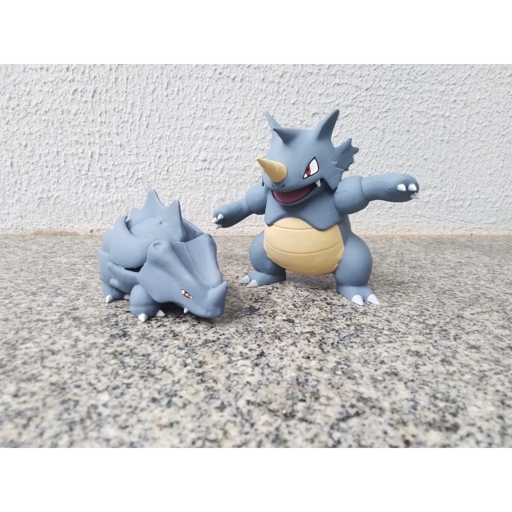 Rhyhorn e Rhydon Pokémon Impressão 3D | Shopee Brasil