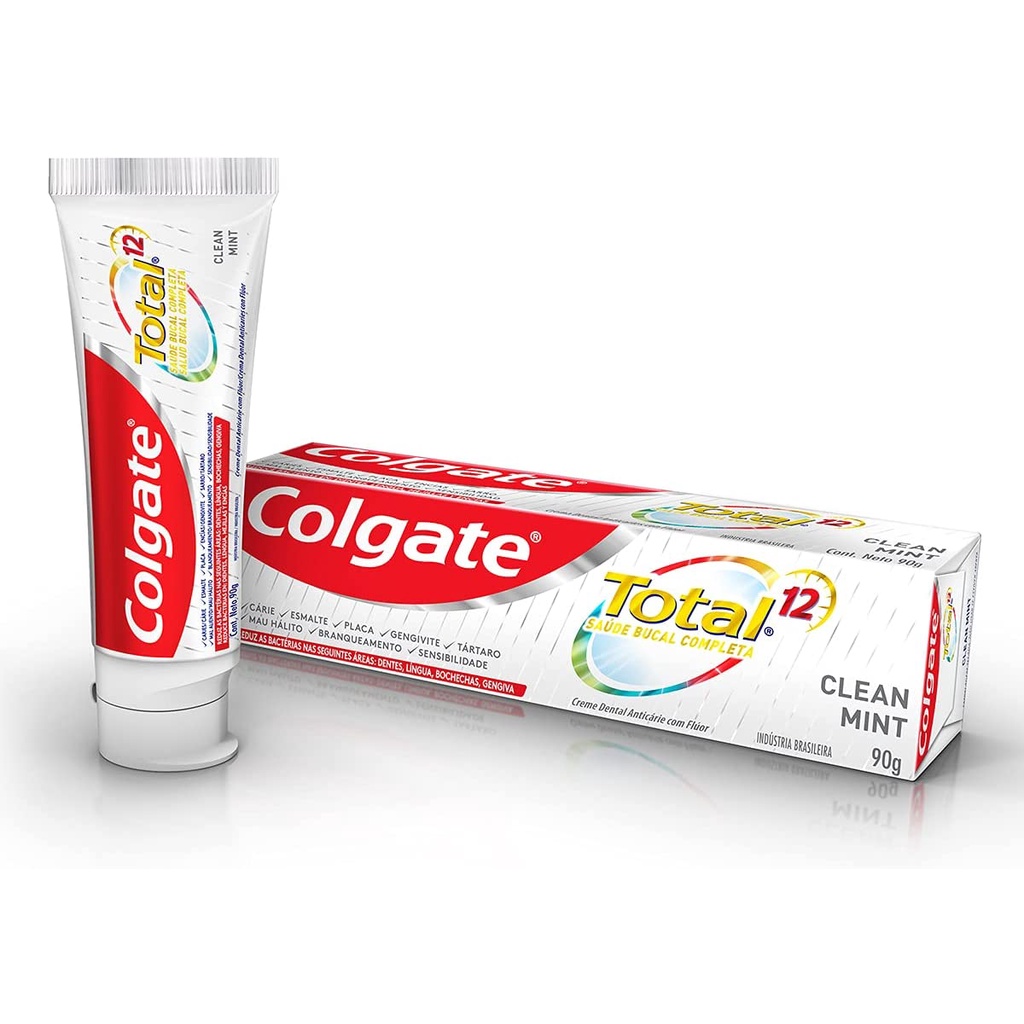 Creme Dental Colgate Total 12 Clean Mint 90g | Shopee Brasil