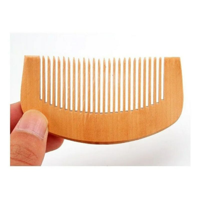Mini Pente De Madeira Meia Lua Barba Cabelo e Bogode 10 CM | Shopee Brasil
