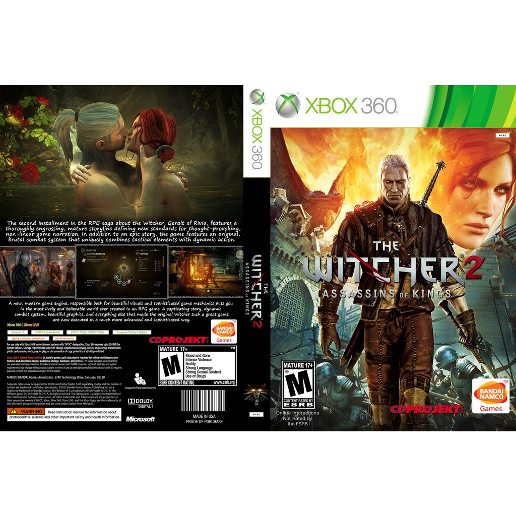 The Witcher 2: Assassins of Kings P/ XBOX360 (LTU/LT/JTAG/RGH) | Shopee ...