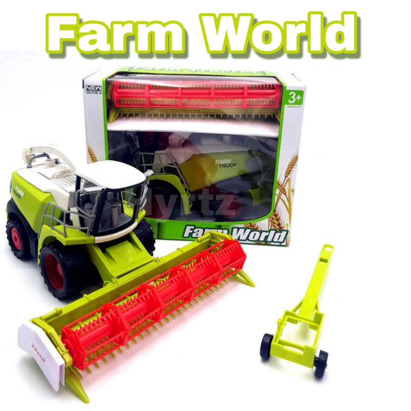 Colheitadeira Soja Farm World c/ Movimento New Model Tractor | Shopee ...
