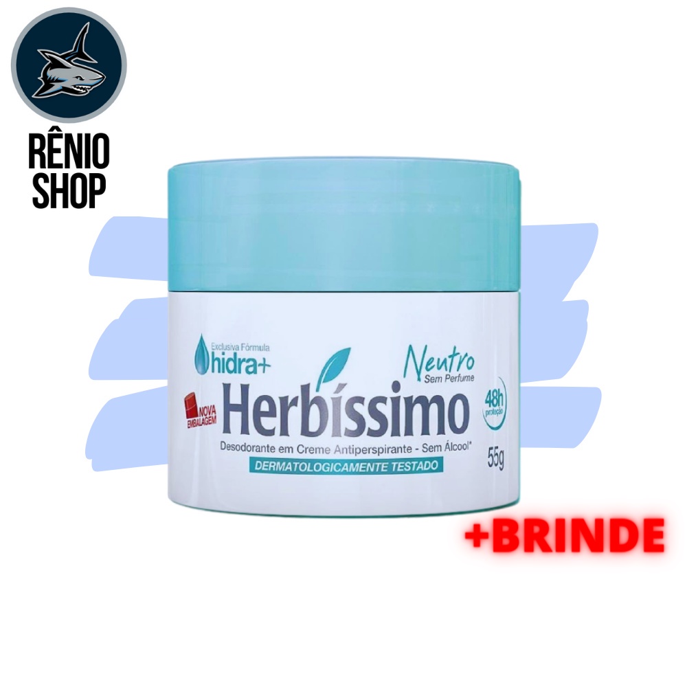 Creme Desodorante Neutro Antitranspirante Herbissimo 55g | Shopee Brasil