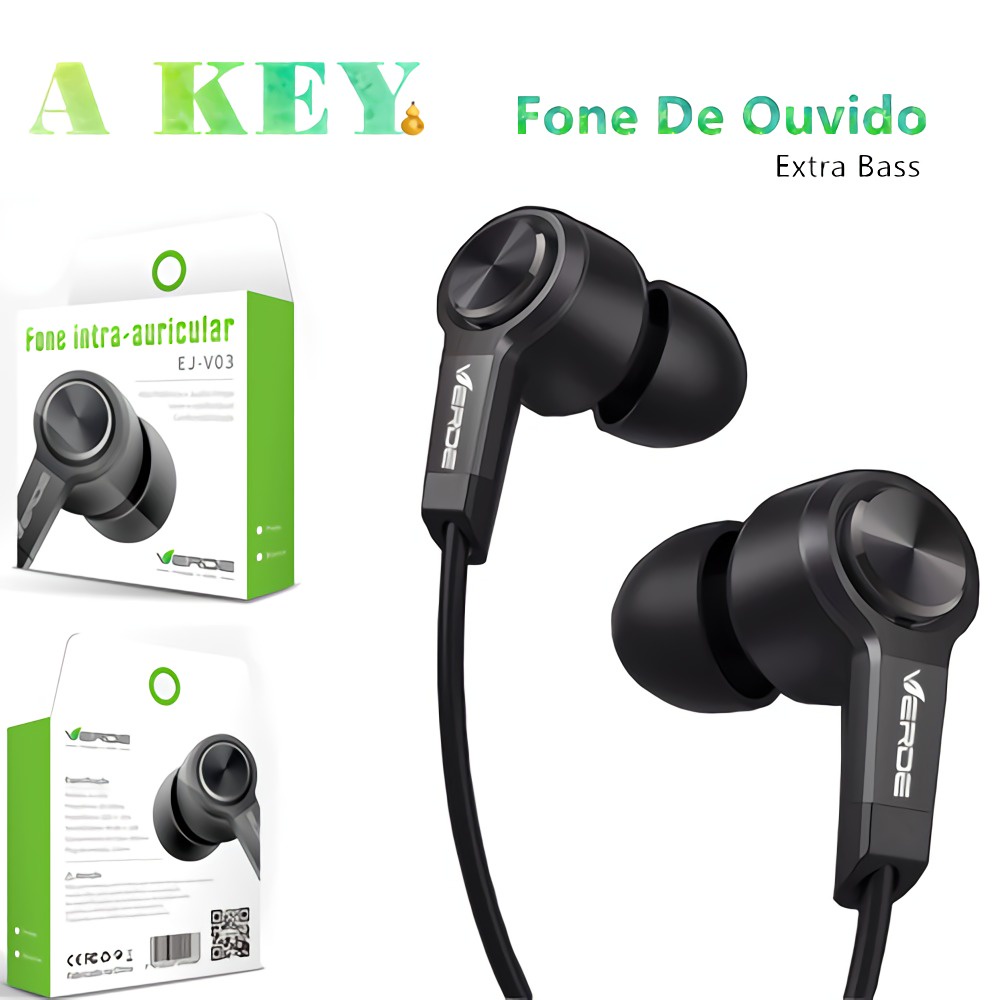 Fone Da Verde Fone De Ouvido Com Fio/Microfone Extra Bass Alta ...