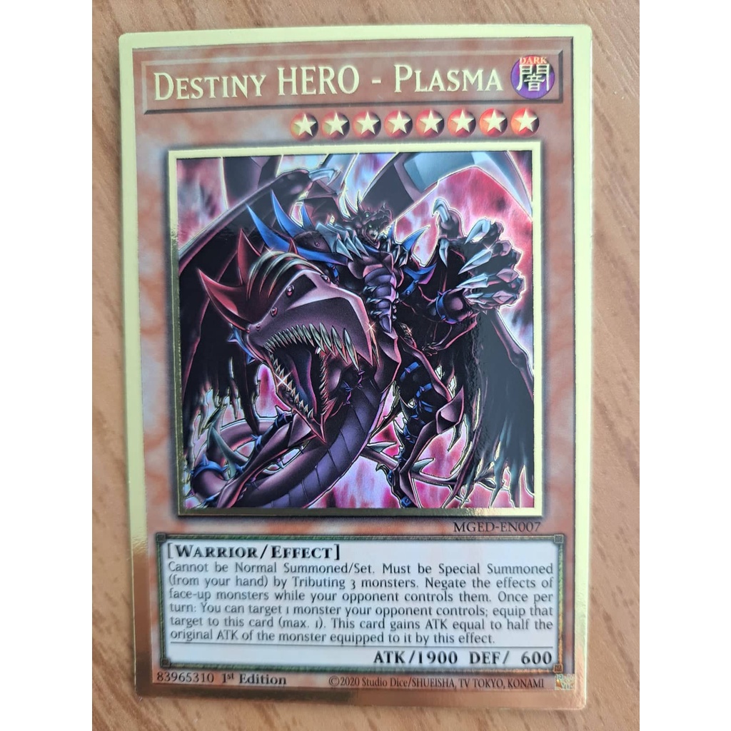 Card Yugioh Destiny HERO - Plasma Premium Gold Rare, original e nova ...