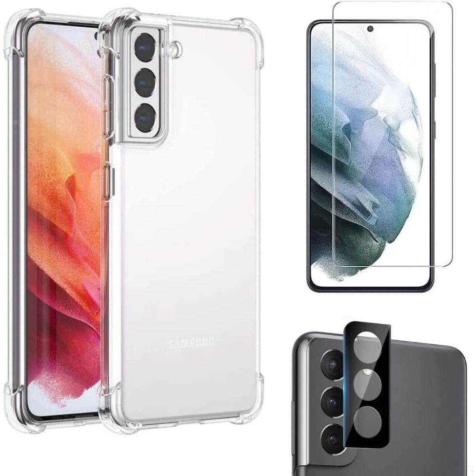 Capa Capinha para Galaxy S21 FE 5G + Película de Vidro + Película de ...