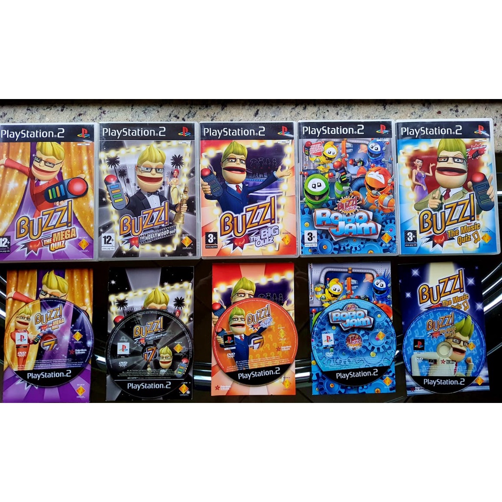 Ps2 Buzz Coleção ((( 5 Jogos Originais ))) | Shopee Brasil