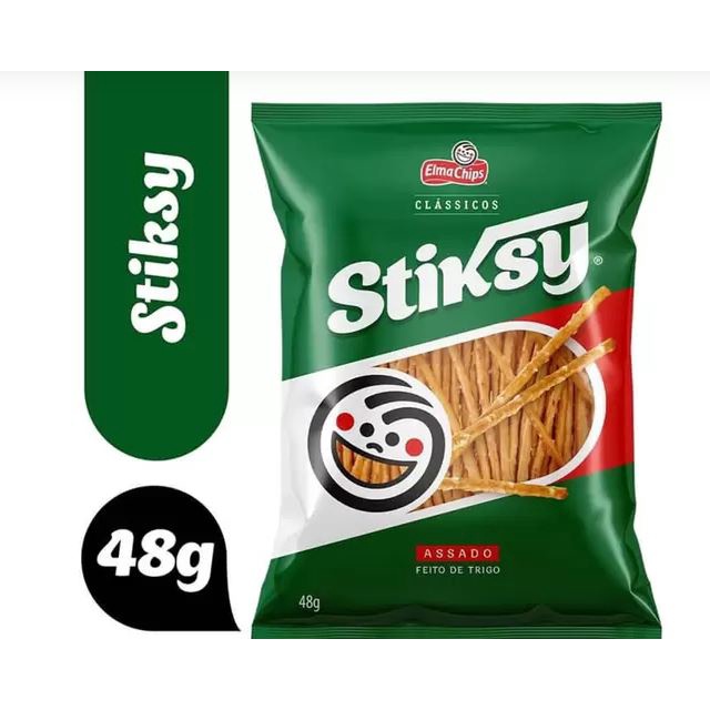 Salgadinho Elma Chips Stiksy 48g kit com 200 Unidades | Shopee Brasil