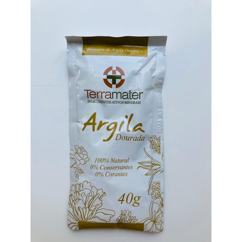 Argila dourada Terramater - 40g | Shopee Brasil