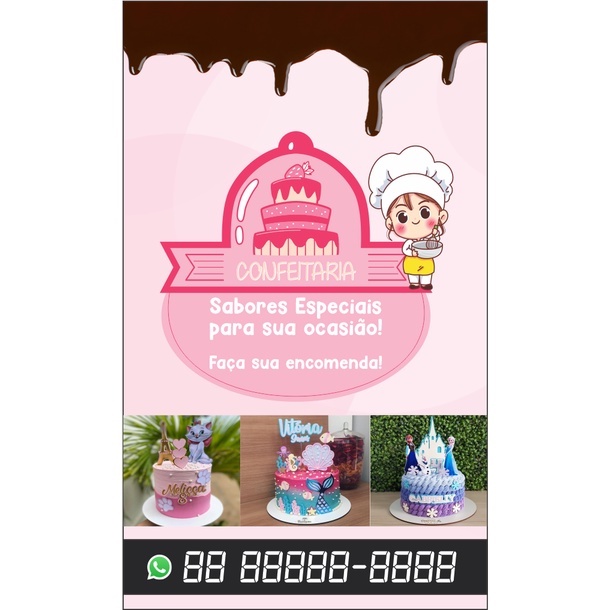 Banner Confeitaria 60x100 | Shopee Brasil