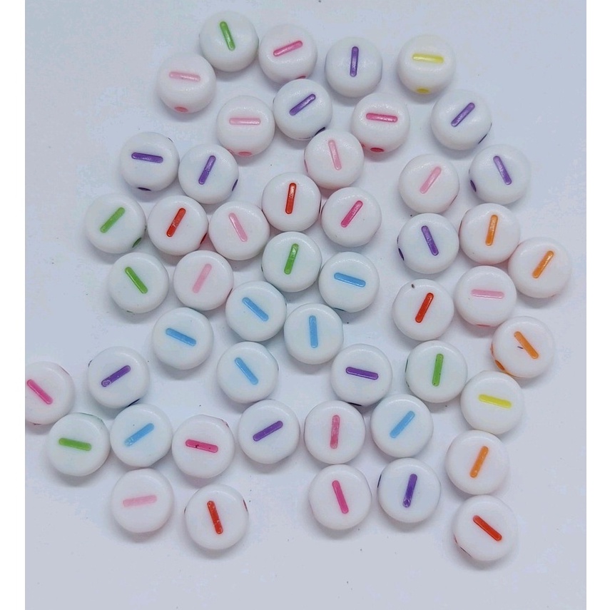 50 Unidades Da Letra I Redonda Branca E Colorida 7mm | Shopee Brasil