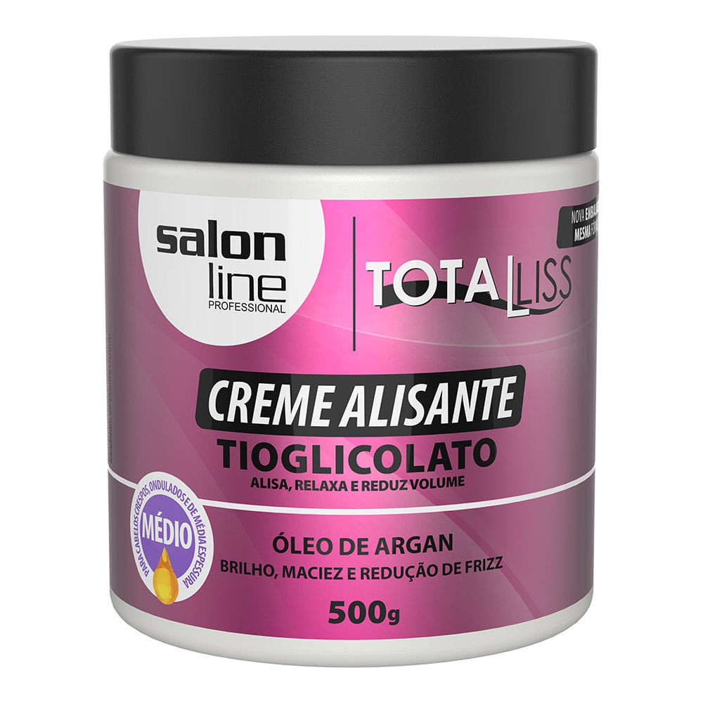 Creme Alisante Salon Line Tioglicolato Médio Argan Oil 500g | Shopee Brasil