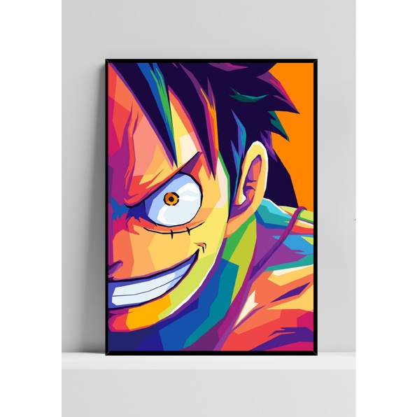 Quadro de mdf poster moldura Anime, Mangá, One piece, Luffy | Shopee Brasil