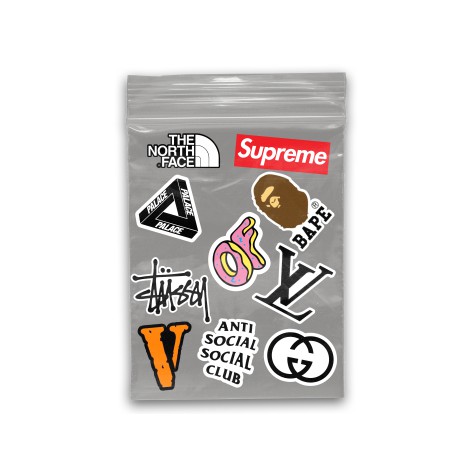 Kit 10 Adesivos Hype Streetwear Stickers Street - Escorrega o Preço