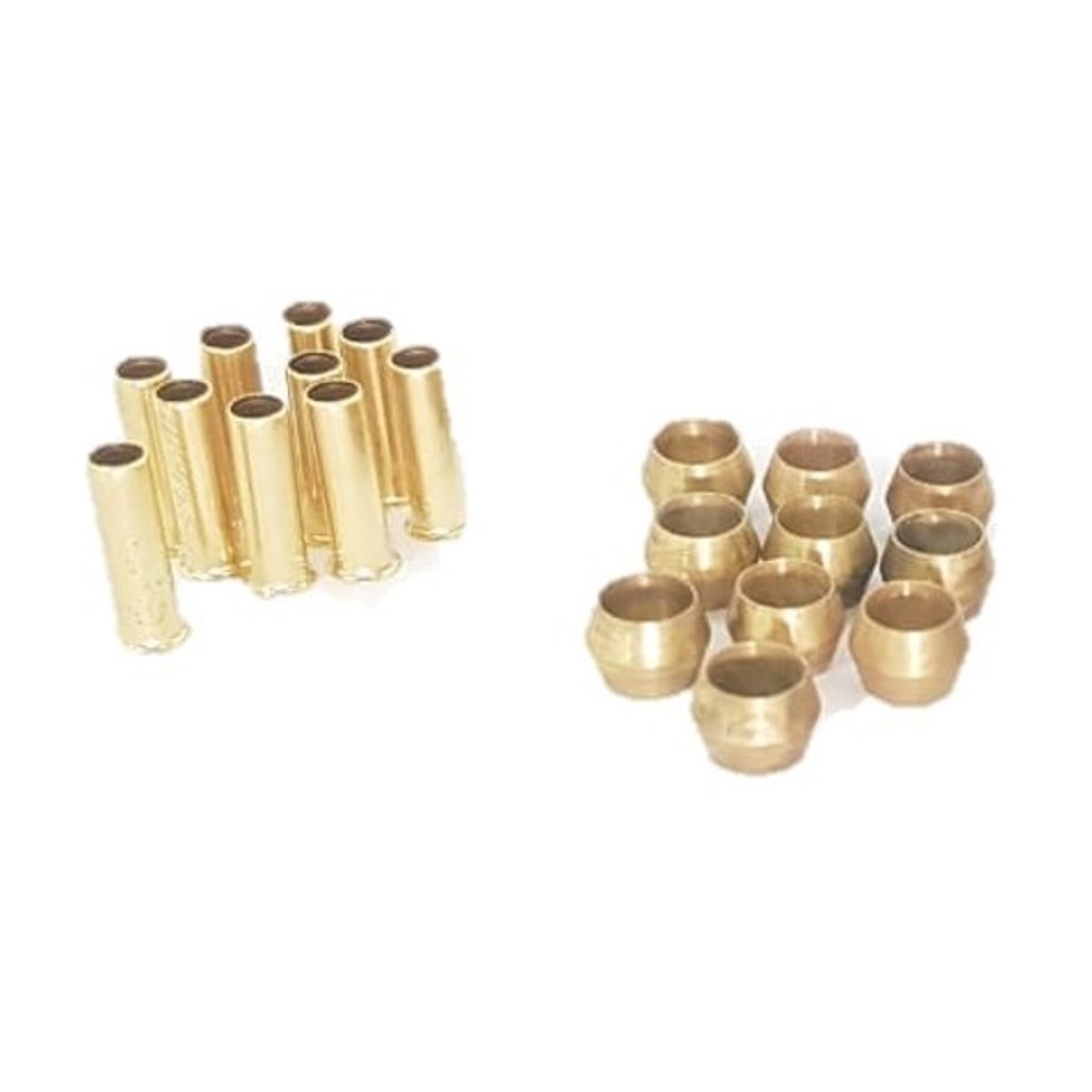 Kit 10 Anilha e Inserto 1/4'' Tubo Cobre | Shopee Brasil