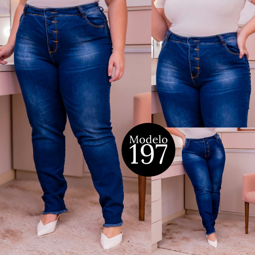 Calça Jeans Plus Size com Elastano Tendencia Blogueira Plus [CJP_Z ...