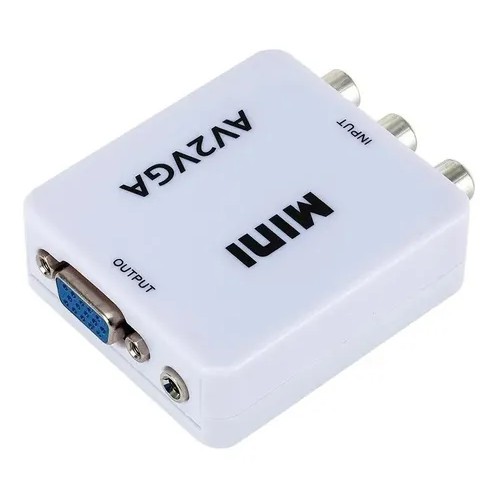 Mini Adaptador Conversor De Vídeo Mini De Av Para Vga Av2vga | Shopee ...