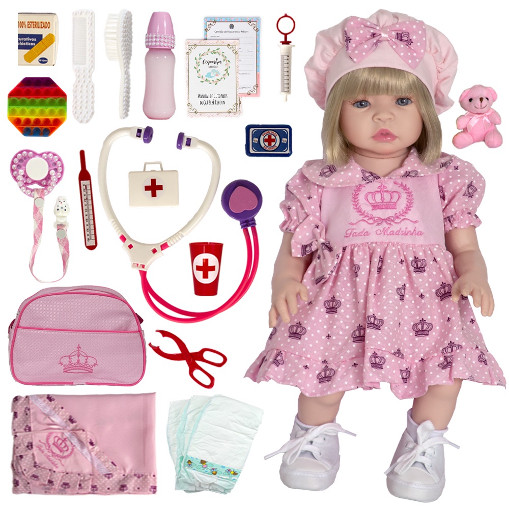 Bebe Reborn Princesa Baby Alive 52 cm Loira Realista Barata | Shopee Brasil