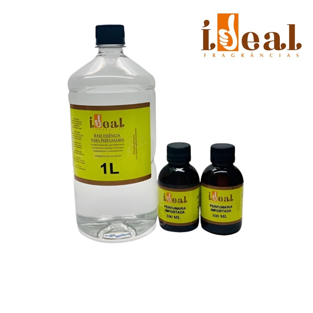 kit com 2 perfumes importado de 100ml +1 base pronta de 1 L (MASCULINO ...