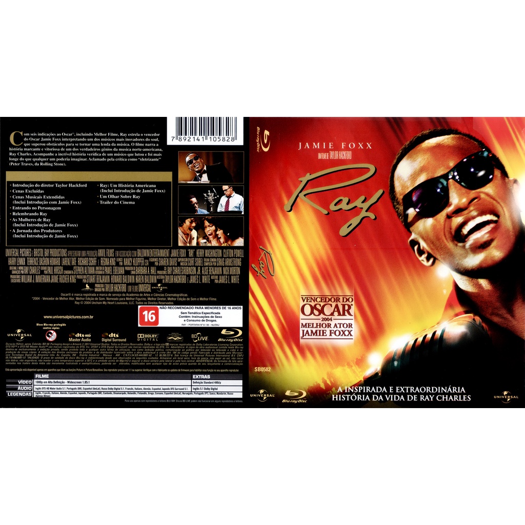 Blu Ray Ray - A Vida de Ray Charles - Original/Lacrado | Shopee Brasil