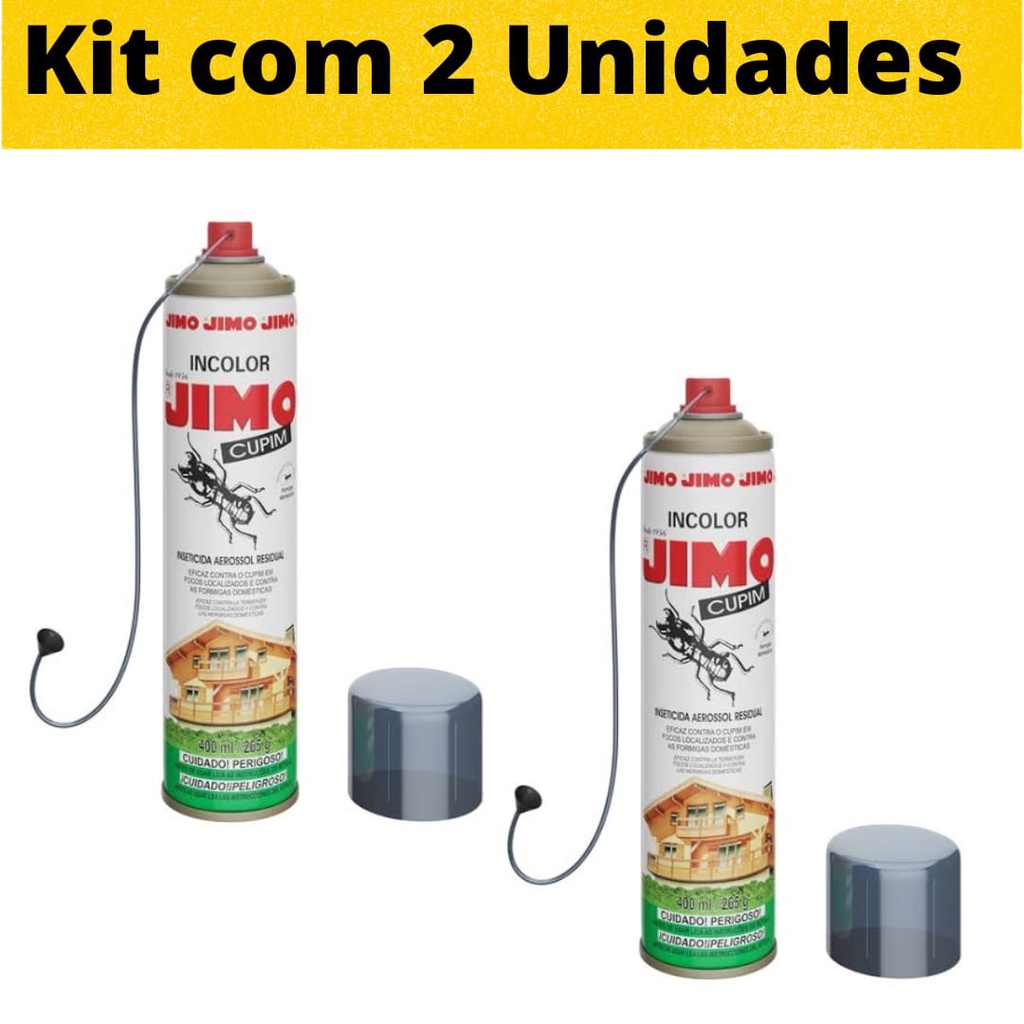 2 Veneno Jimo Cupim Aerosol 400ml cada mata cupim e Formigas | Shopee ...