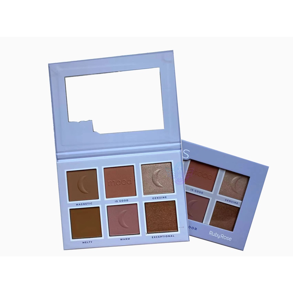 Paleta De Pó, Blush E Iluminador Feels Mood Ruby Rose Hb7524 | Shopee Brasil